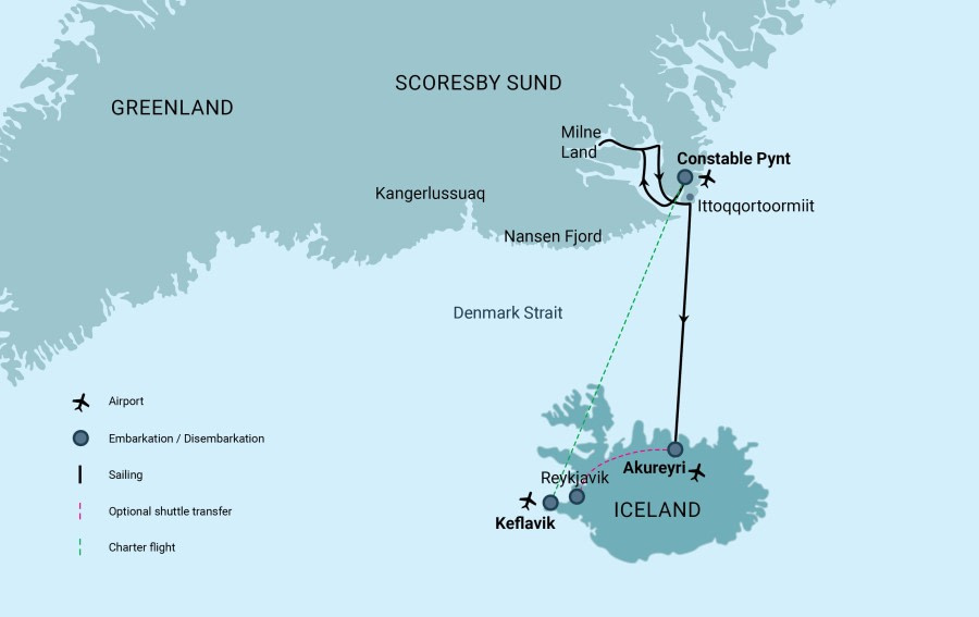 Fly & Sail Reise zum Scoresby Sund mit Polarlichter