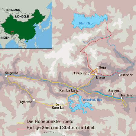 China Ausflug: Die Höhepunkte Tibets